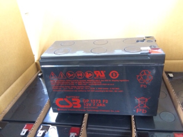 แบตเตอรี่ CSB . รุ่น GP1272F2 (12V 7.2AH)@(By Hitachi Chemical) ใช้สำรองไฟฟ้าหรือ UPS ทุกรุ่น ขอ ...